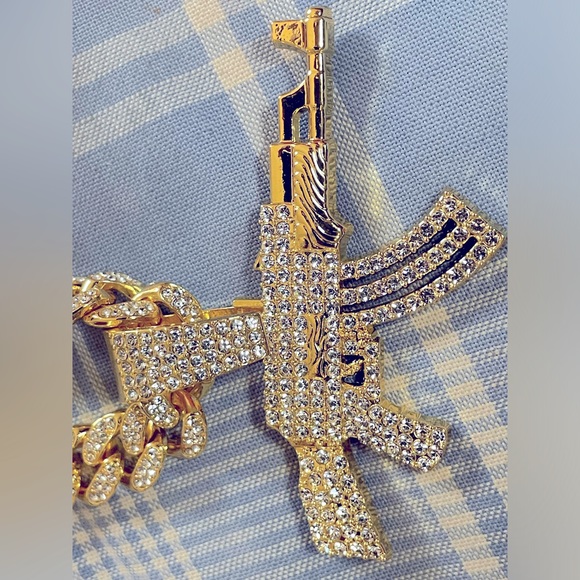 Accessories | Custom Ak47 Gold And Diamond Pendant With Matching Chain ...